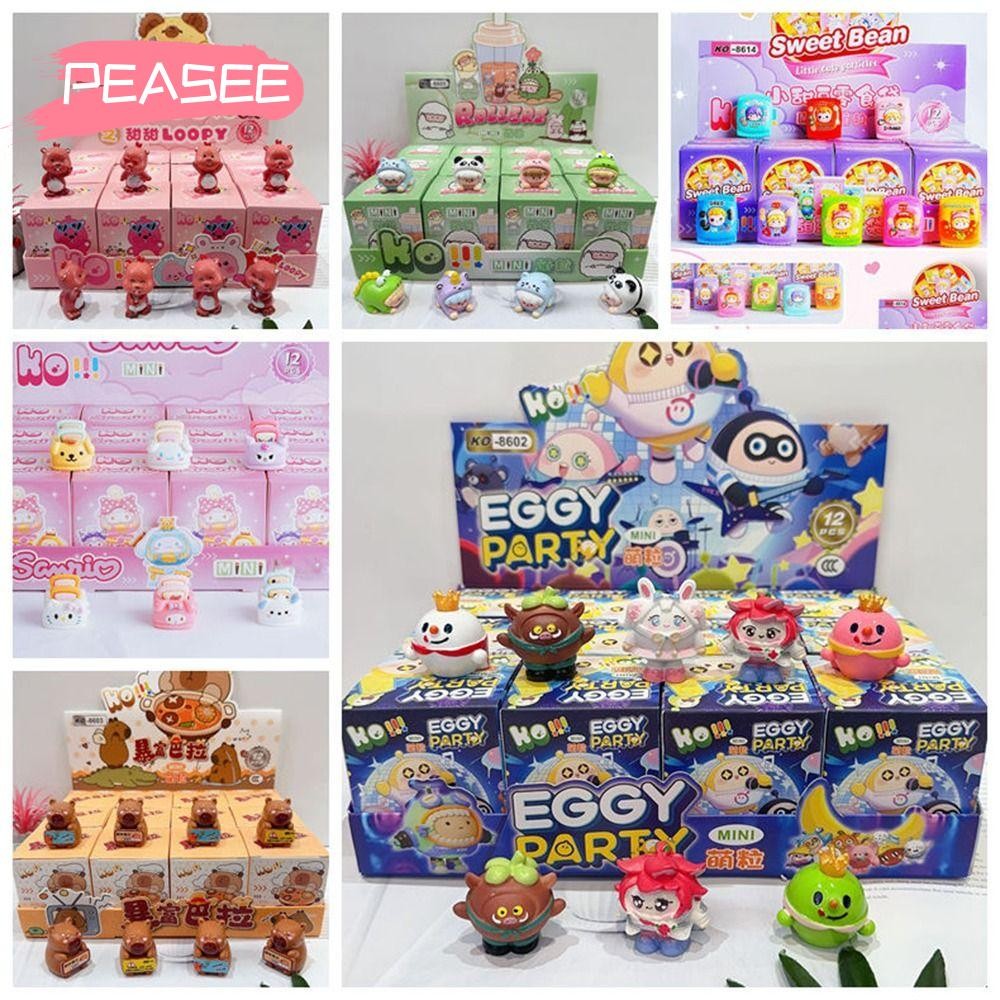 [PEASEE] 12pcs/set Box, Kawaii Sanrio Eggy Loopy Capybara Box, Desk ...