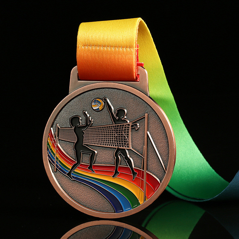 7 CM paint medals/volleyball medals customization/school sports medals ...