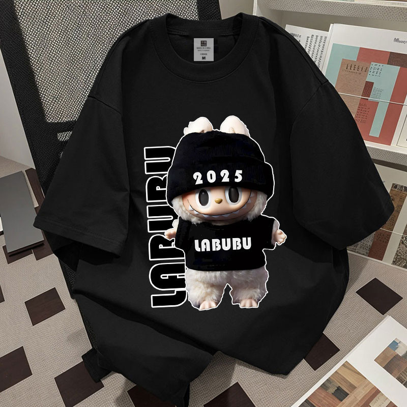 Popmart LABUBU Woman Korean Style Short Sleeve T-shirt Unisex Kids Tops ...