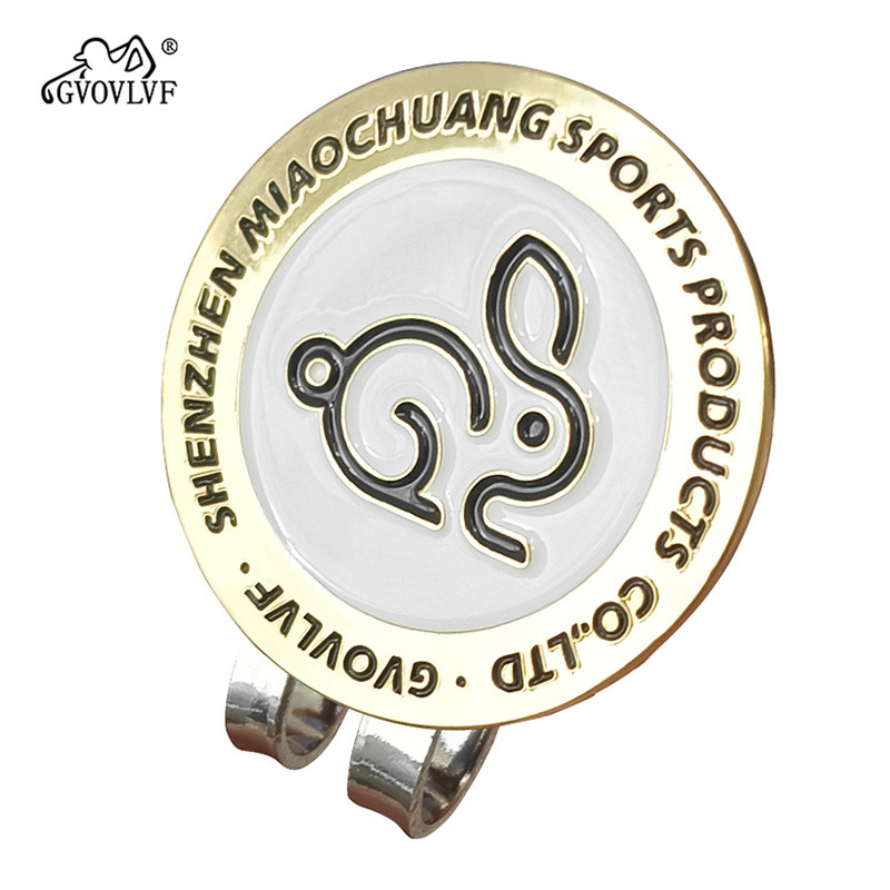 Golf Mark Ball Position Mark Fan Supplies Hat Clip Golden Rabbit Mark ...