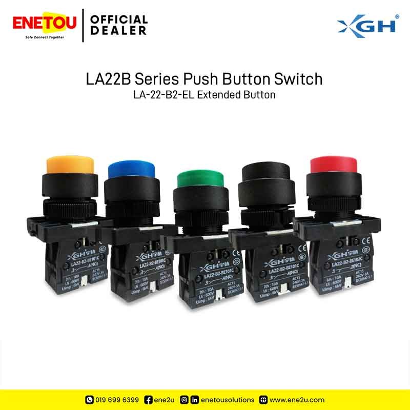 XGH EXTENDED BUTTON LA22-B2 SERIES PUSH BUTTON SWITCH | Shopee Malaysia