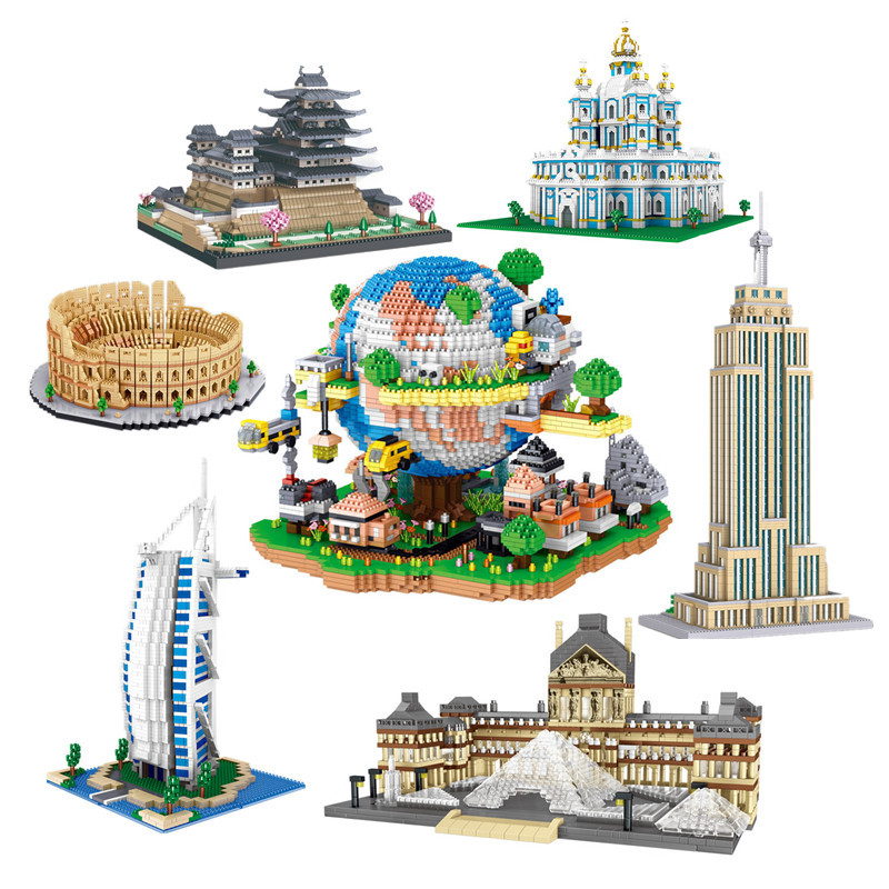 LEZI Mini Blocks Royal Garden Architecture Castle Palace Building ...