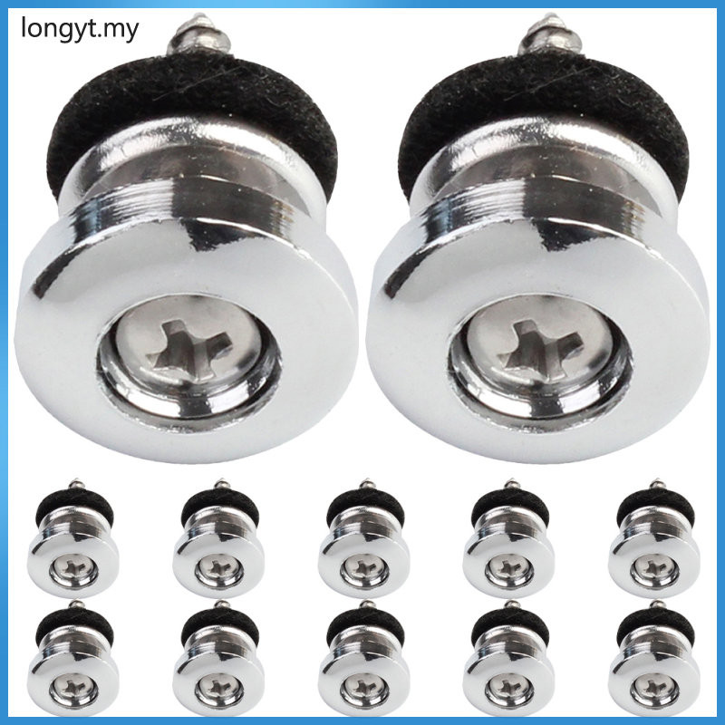 longyt 12pcs Electric Guitar Bass Strap Buttons Set Anti- Guitar Strap ...