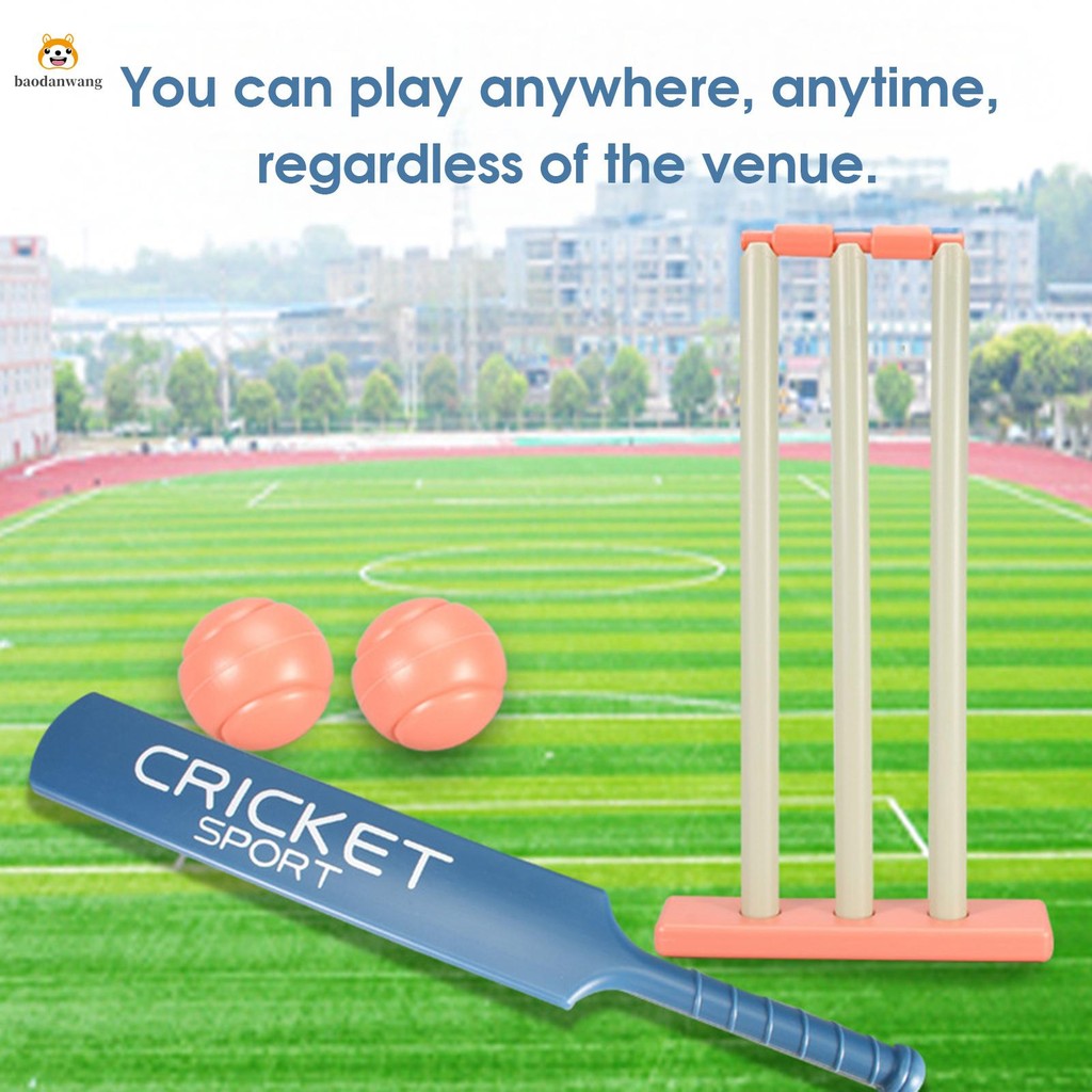 ABS Plastic Cricket Bat Set Cricket Bat and Ball Beach Wicket Stand Kit ...