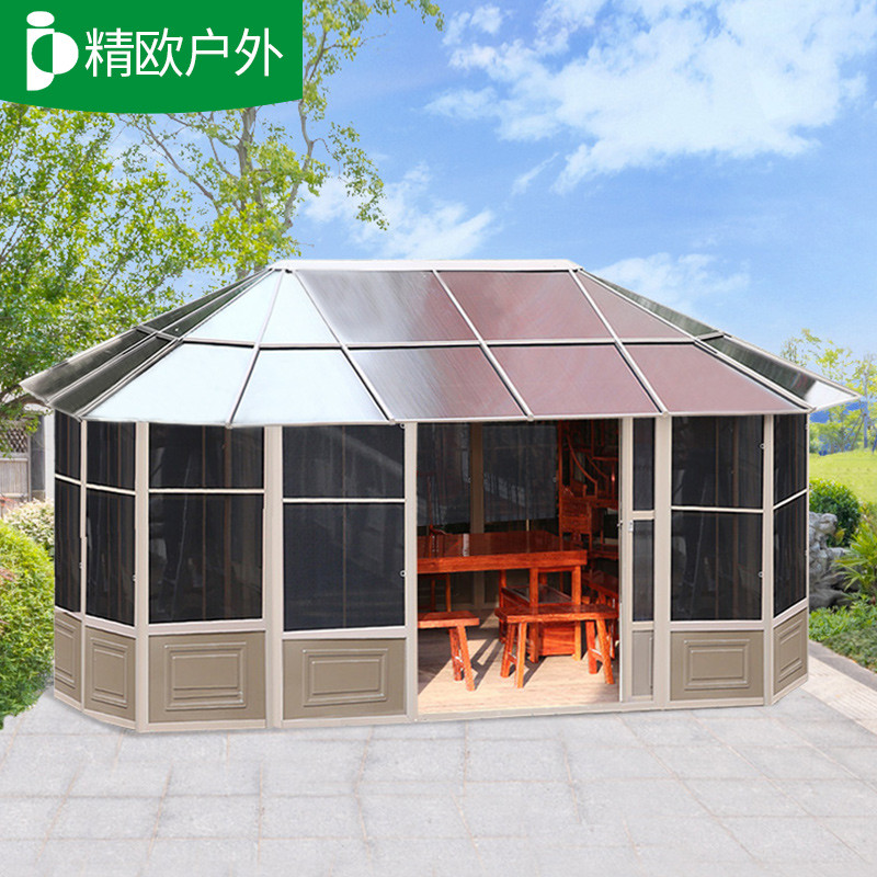 Jingou Outdoor Courtyard Sunroom Pavilion Taman Luar Pavilion Aluminium ...
