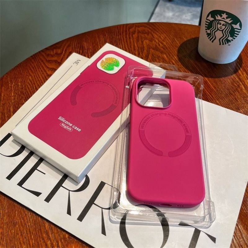 Luxury With Box Liquid Silicone Shockproof Magnetic Phone Case For ...