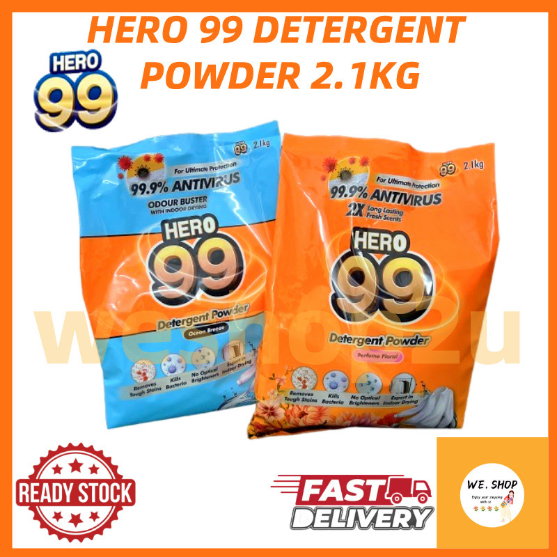 [READY STOCK] HERO 99 Detergent Powder 2.1KG | Powerful Stain Removal ...