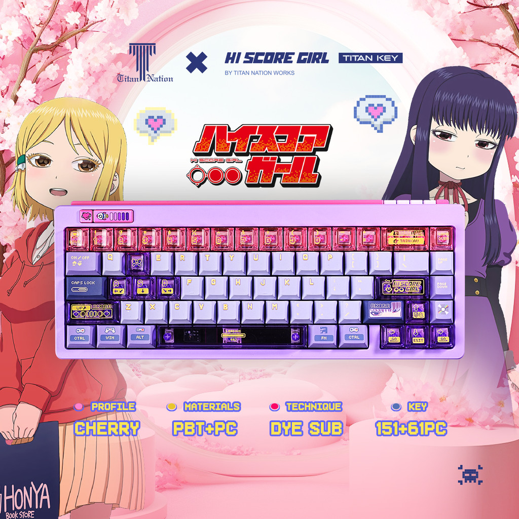 Titan Country High Score Girl Theme Keycap 151 Keys Original Factory ...