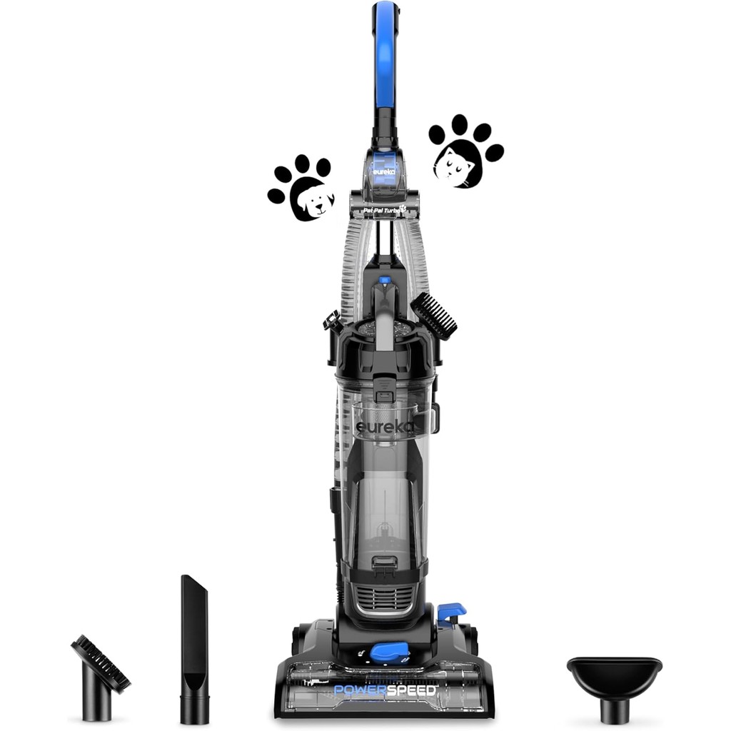 Eureka PowerSpeed Bagless Upright Vacuum Cleaner, Pet Turbo, Black ...