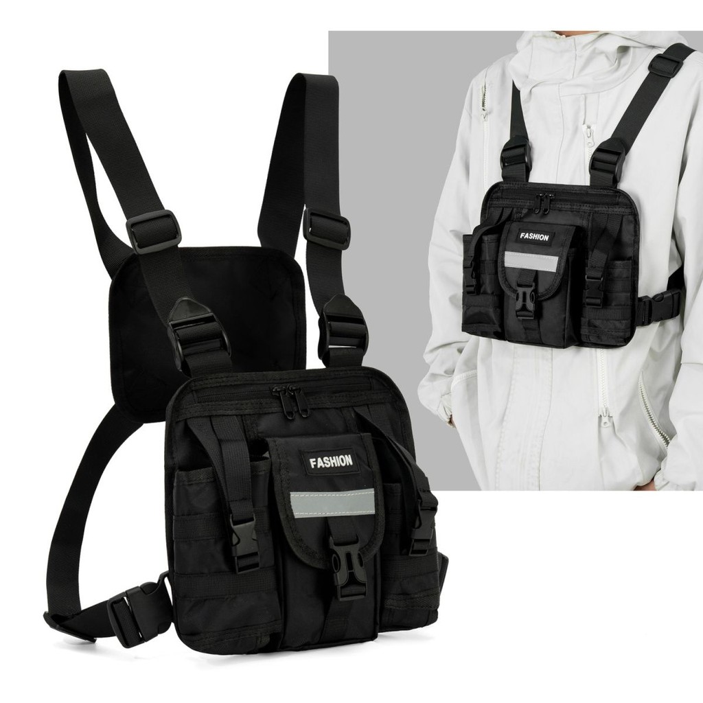 Light Chest Hanging Tactical Vest Front Backpack Night Reflective ...