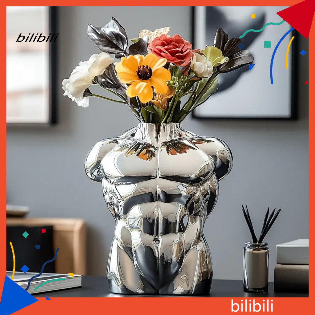 BIL Body Sculpture Vase Desk Decoration Vase Handsome Muscle Man Vase ...