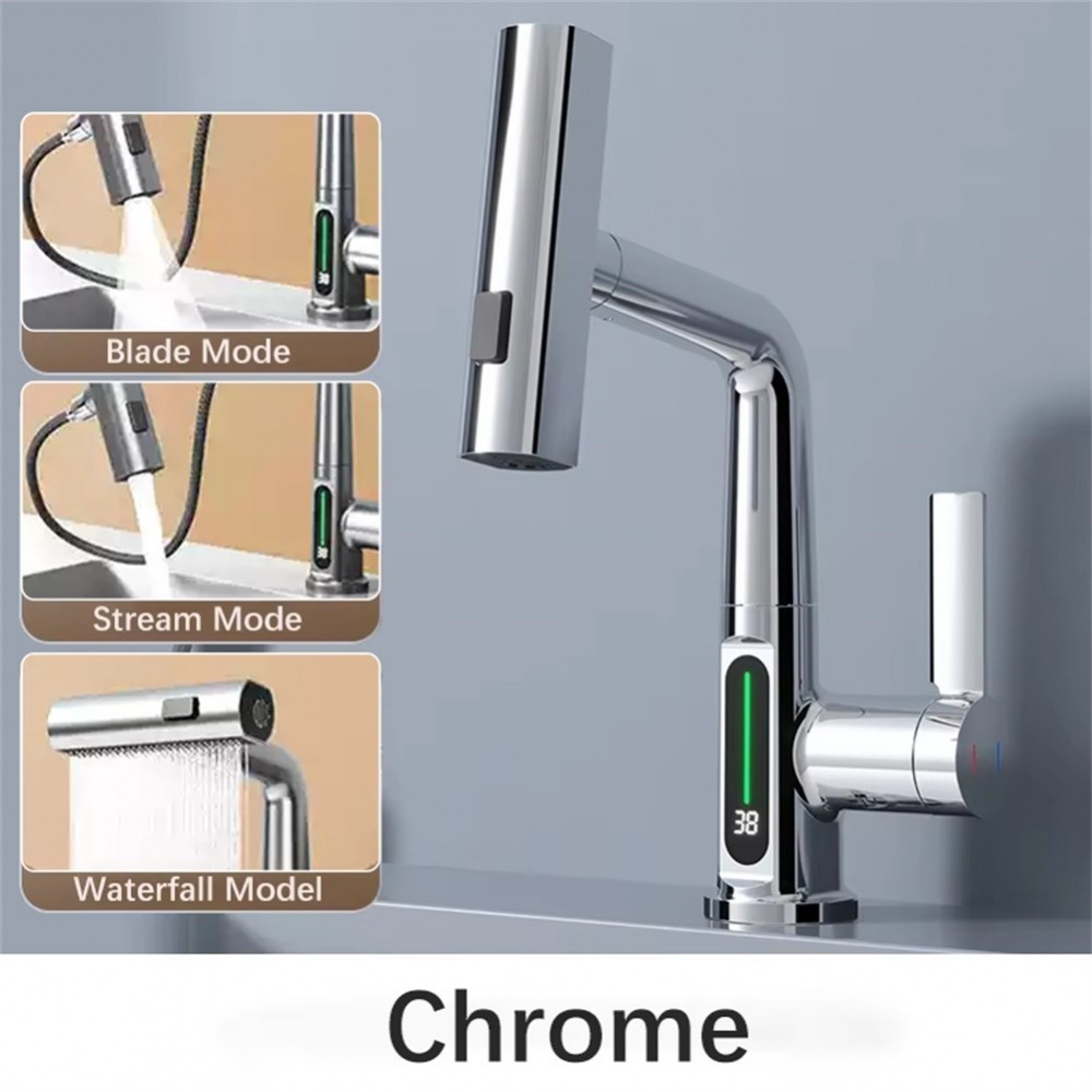 Smart Design Kitchen Faucet with 360 Degree Swivel and Pullout ...