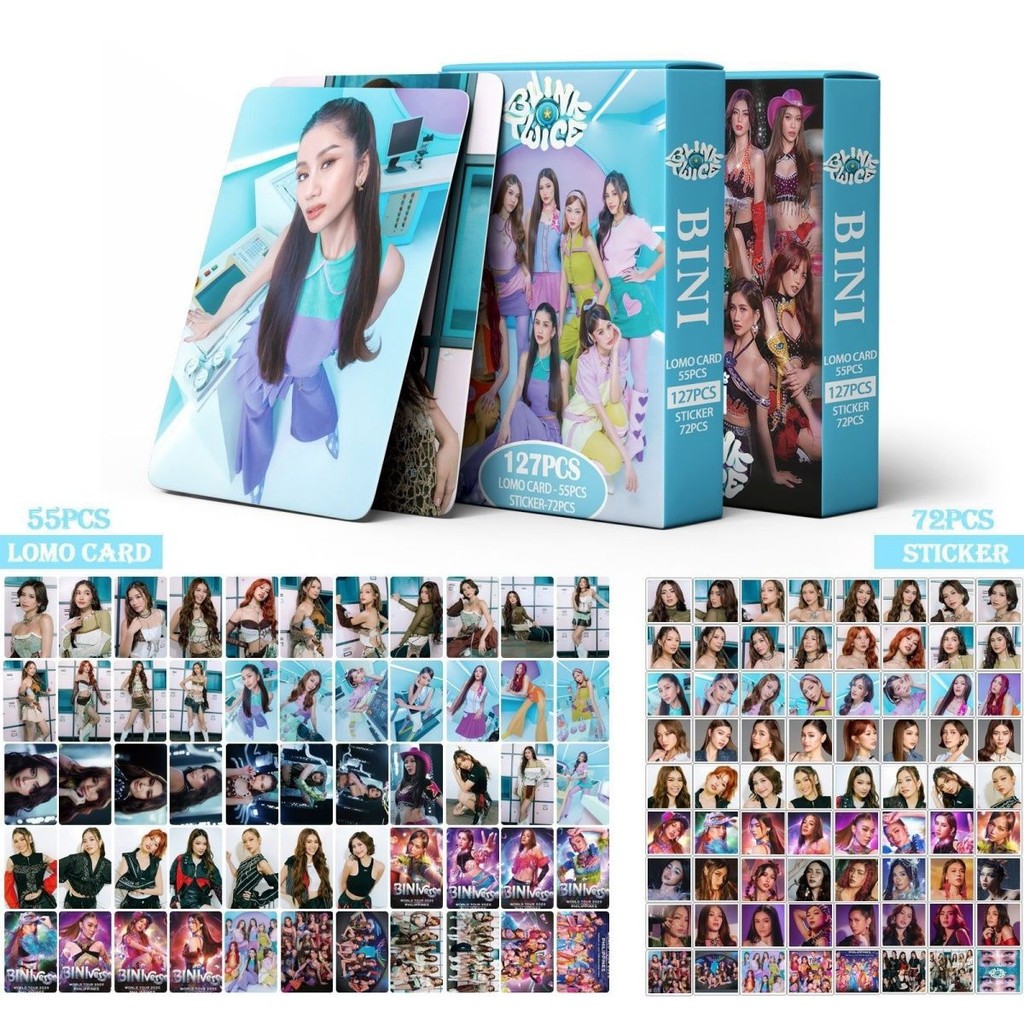 现货 127 Filipino women's group BINI BLINK TWICE small card stickers BINI ...