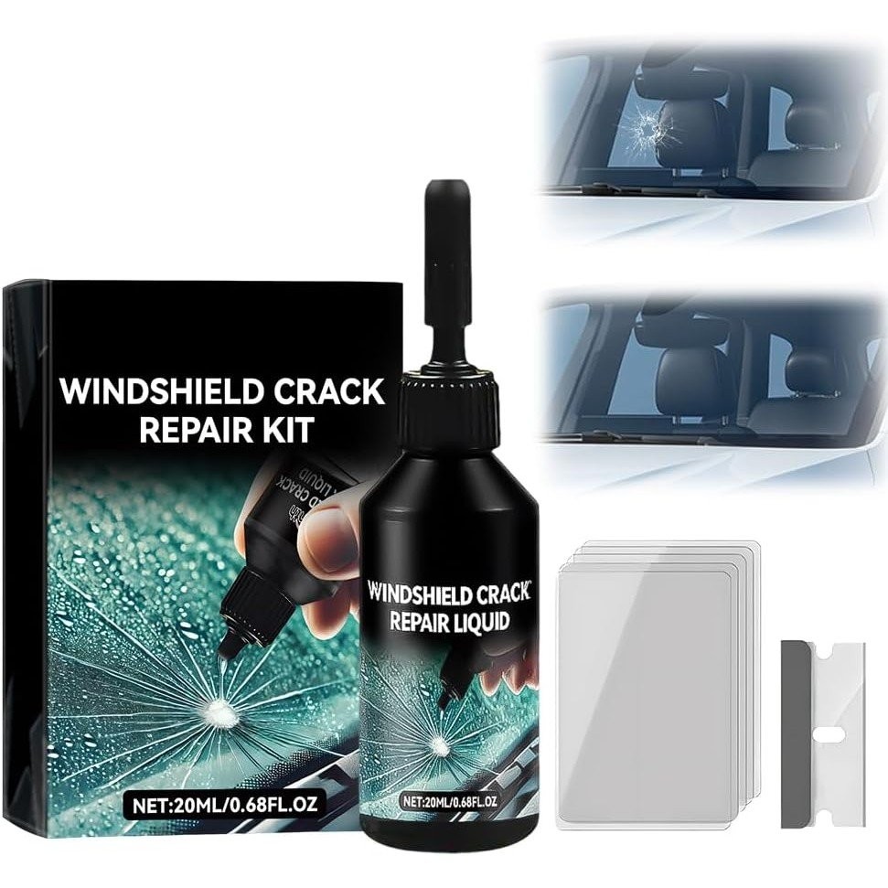 Kit Pembaikan Retak Cermin Kereta, Gam Cecair Pembaikan Kaca Dinaik ...
