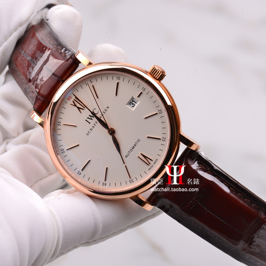 Iwc IWC IWC Botao Fino Series 40mm Rose Gold Mechanical Men's Watch ...