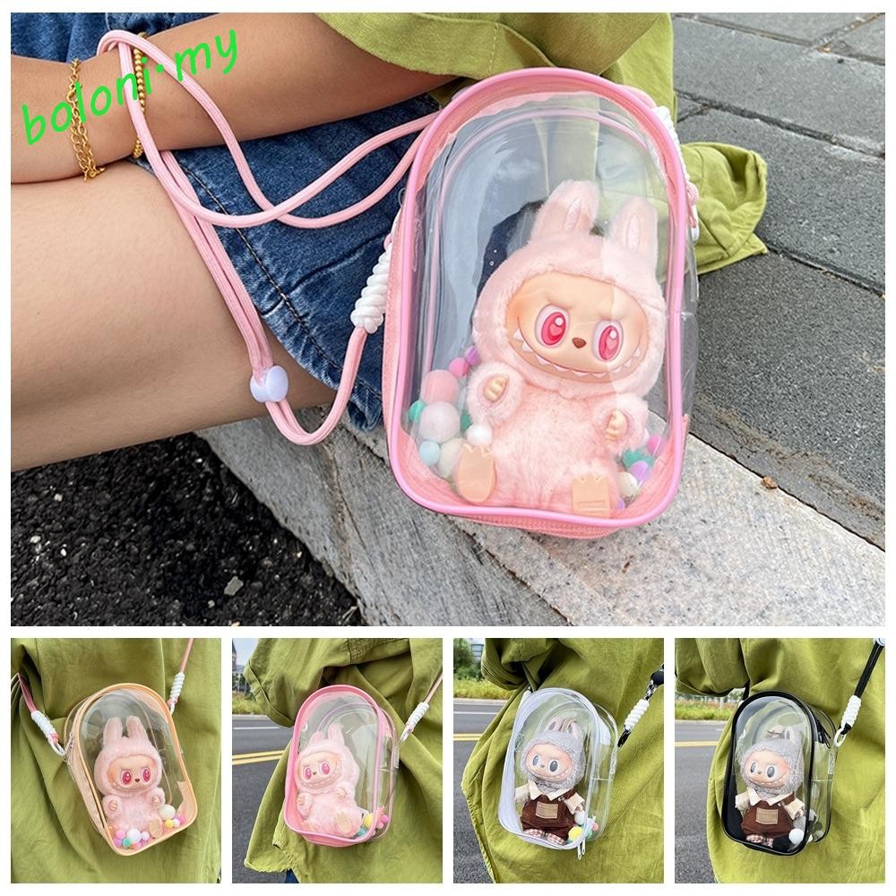 [COD] Labubu Clear Outdoor Doll Bag, Labubu V2 Doll with Keychain ...