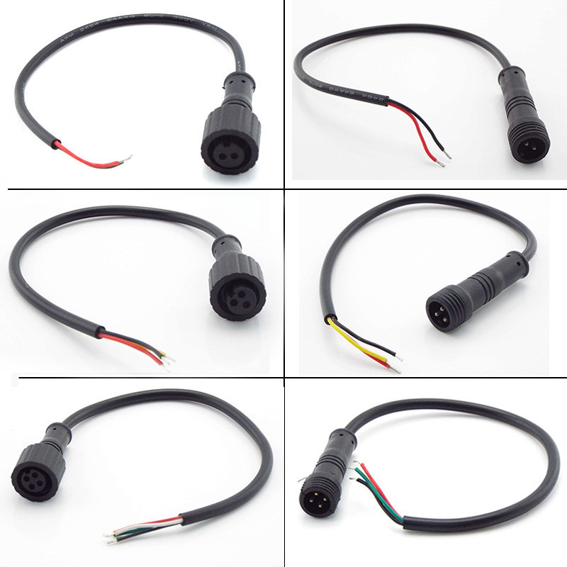 2Pin 3Pin 4Pin Male Plug Female Head 24AWG 3A Cable Wire Plug for LED ...
