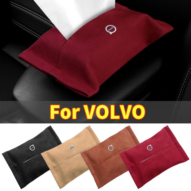 Car Suede Tissue Box Cover Easy to carry seat back accessories For ...