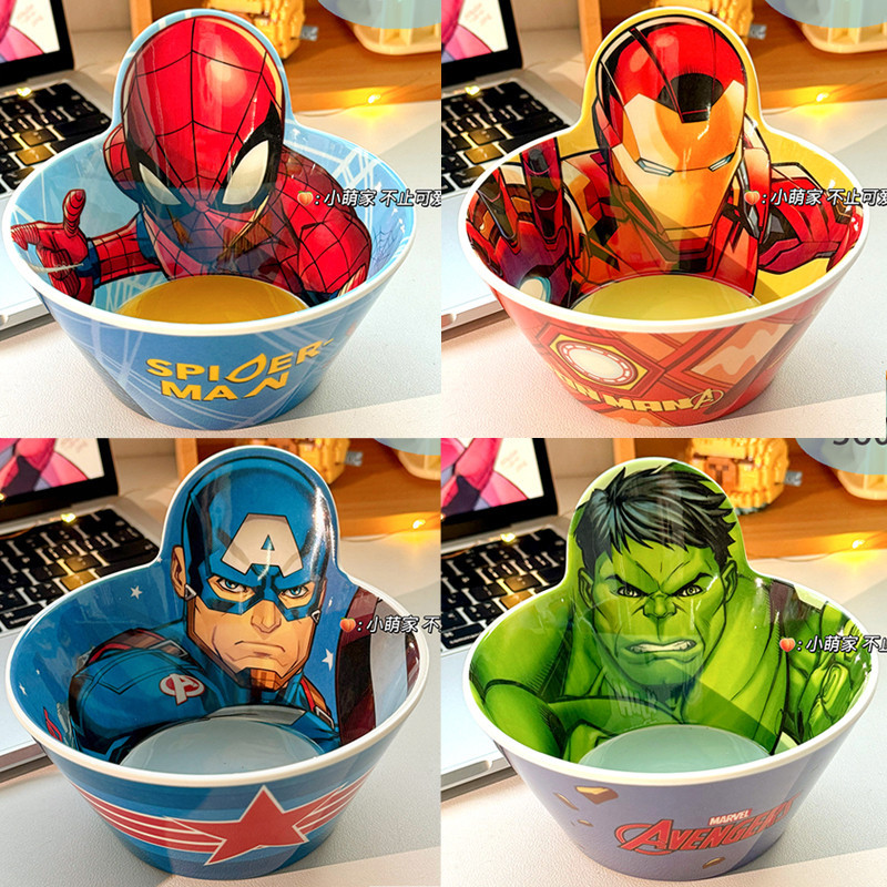 Genuine Disney Marvel Captain America Spiderman Deep Bowl Cartoon Shape ...
