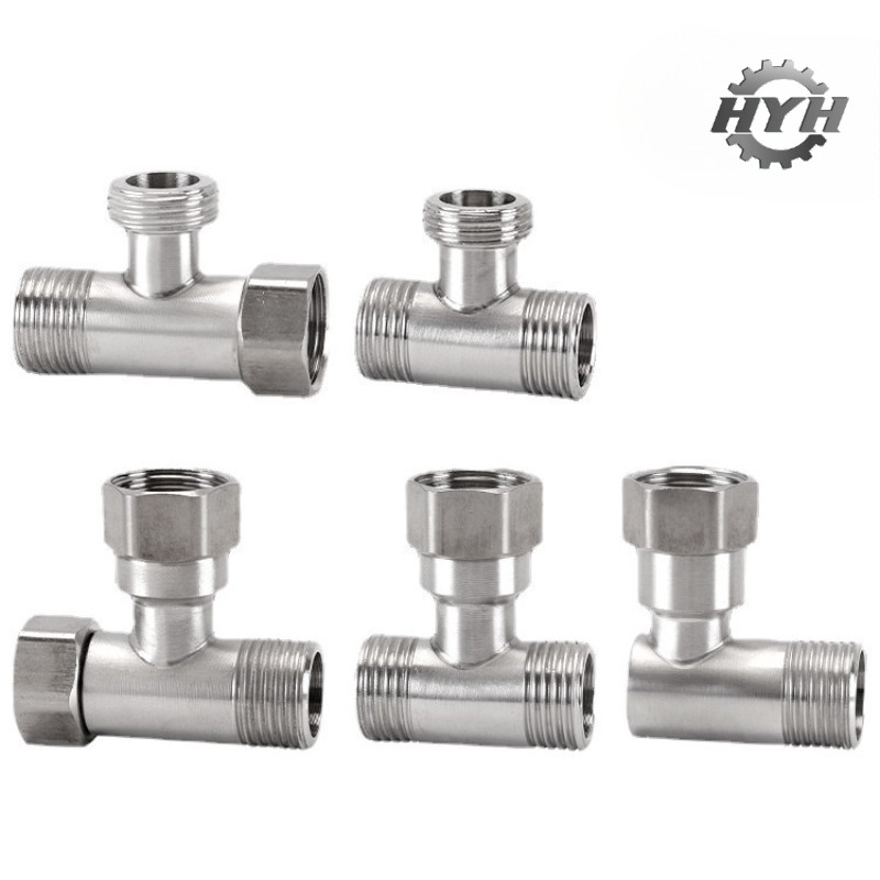 [HYH] 304 Stainless Steel Flexible Connector Tee Thickened Gas Water Heater Angle Valve Water ...