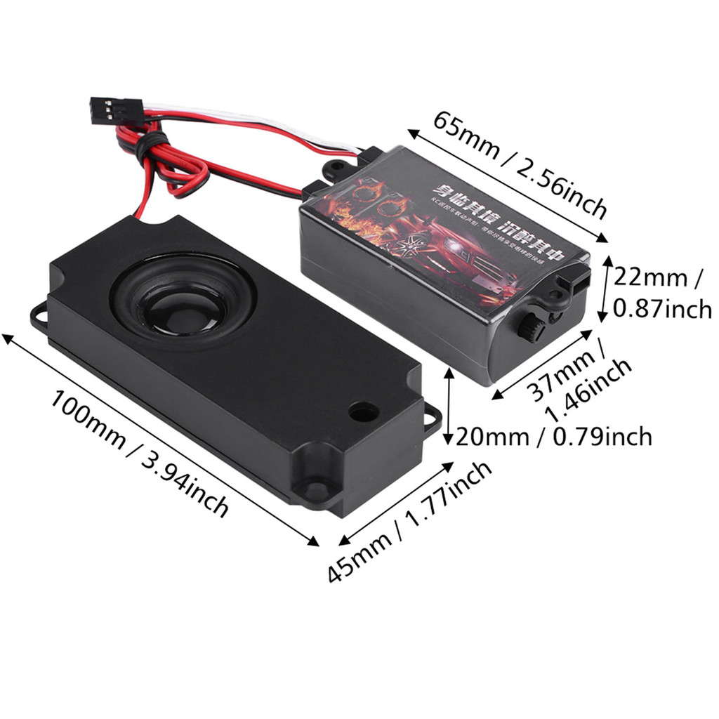 RC Car Engine Sound Simulated Module Set Simulator With Speaker For 1/ ...