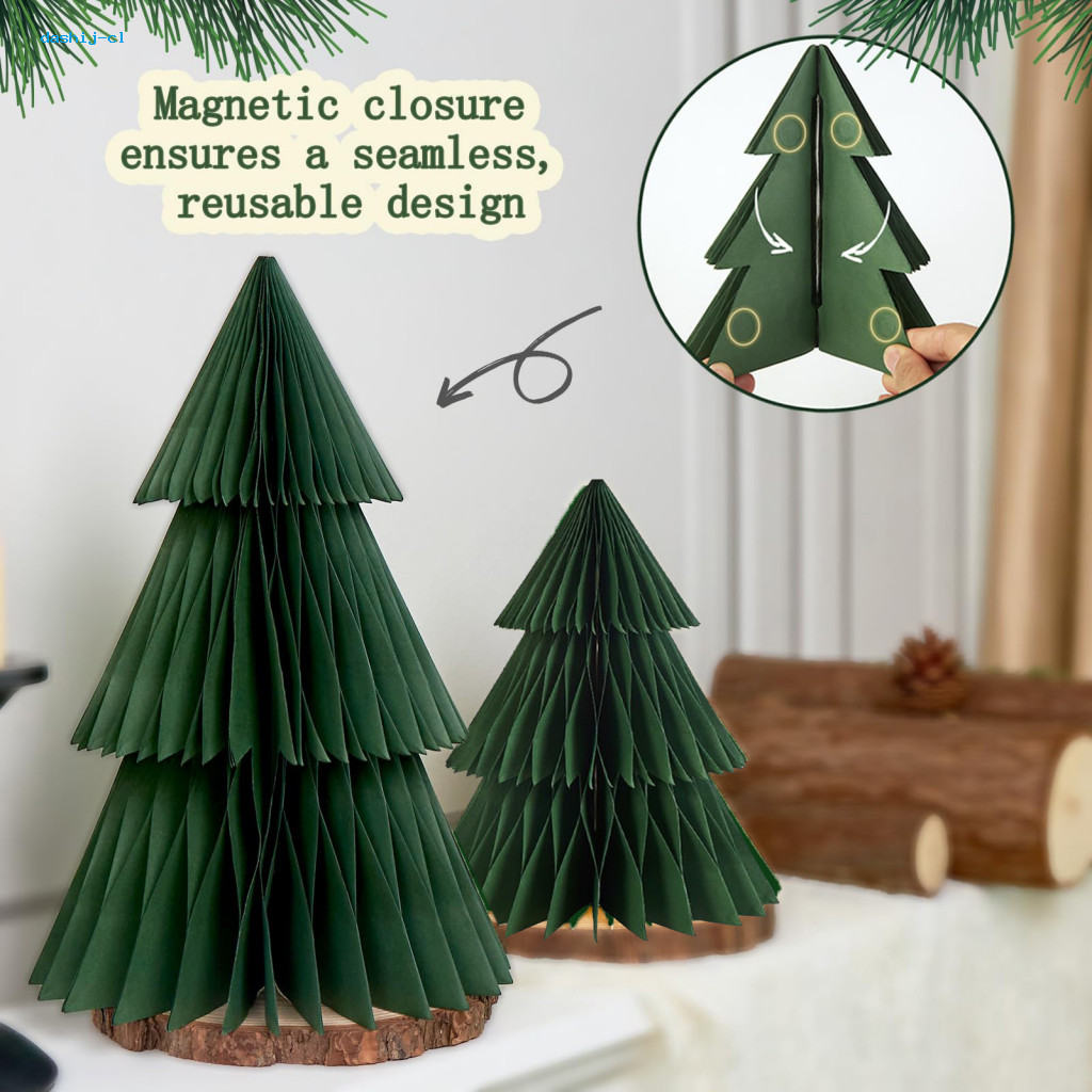 DA* Holiday Gathering Centerpiece Reusable Paper Christmas Tree Mini 3d ...