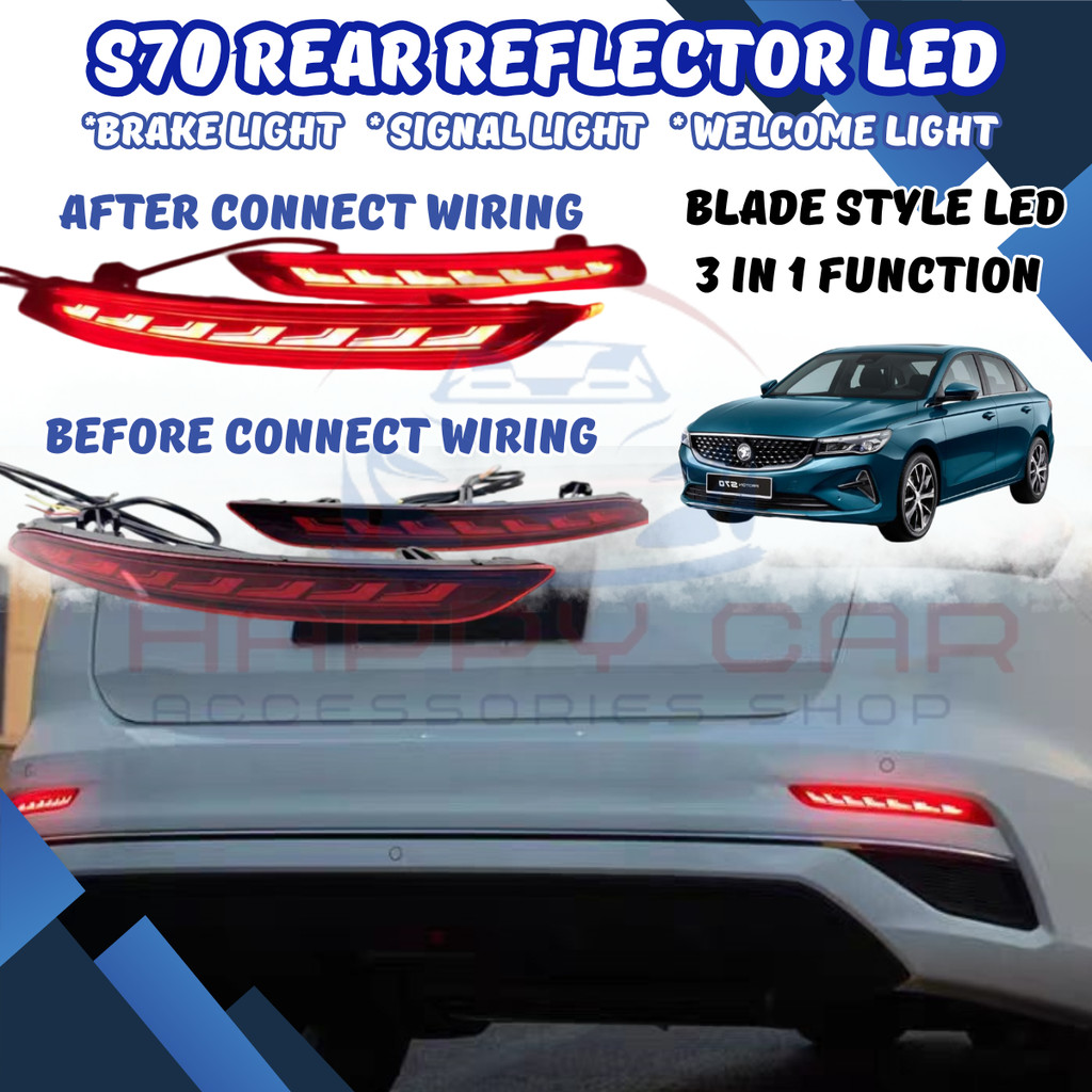 3 in 1 Function Led For PROTON S70 REAR BUMPER LED REAR REFLECTOR LED ...