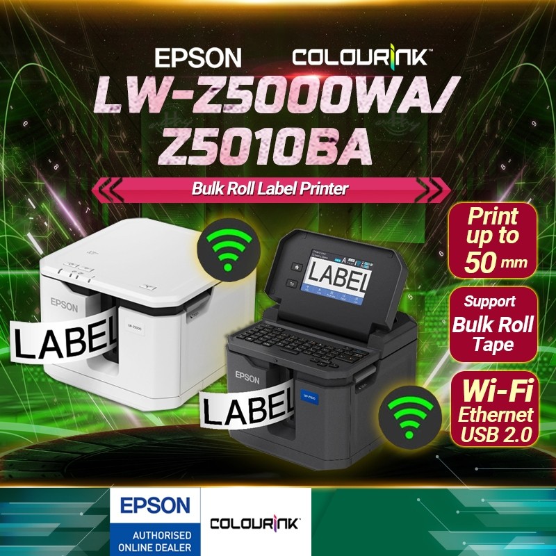 Epson LabelWorks LW-Z5000WA up to 50mm Bulk Roll Industrial Label ...