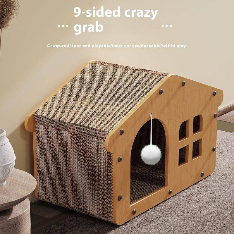 Cat Scratching Board Cat Litter Integrated Double-Layer Cat Litter ...