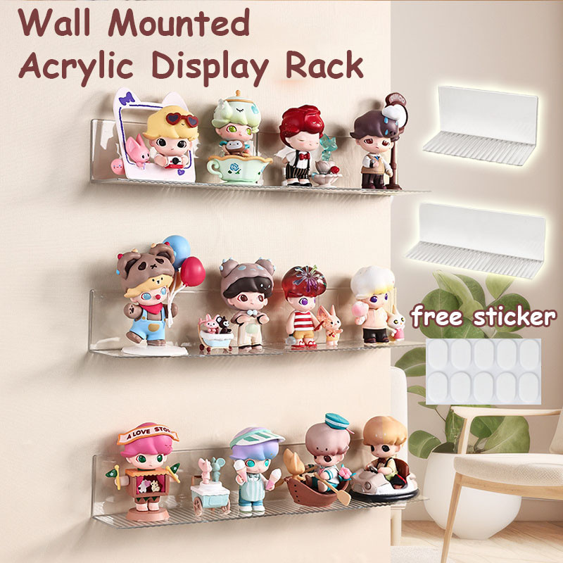 1 PCS Wall Mounted Acrylic Display Rack Popmart Figures Doll ...