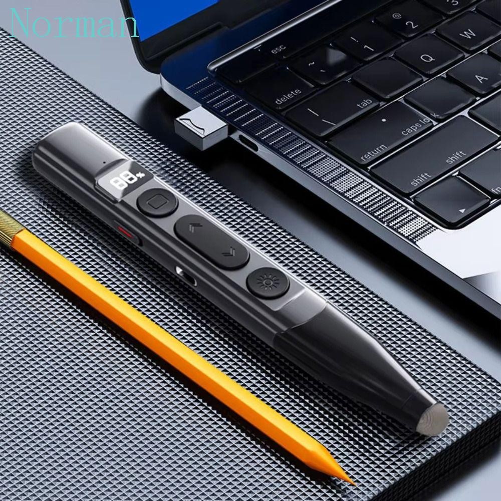 NORMAN Powerpoint Control Pen, Professional Rechargeable Wireless PPT ...