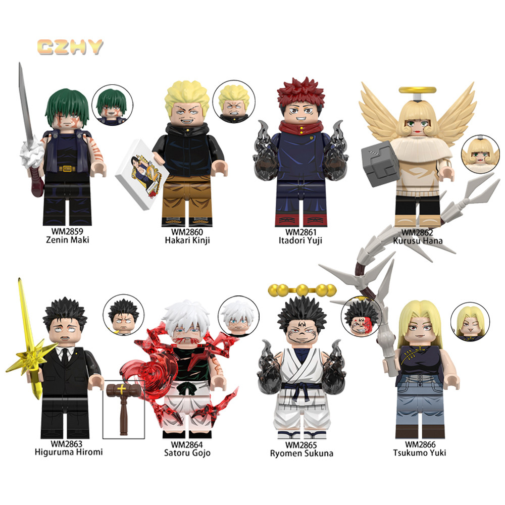 Anime Jujutsu Kaisen Itadori Yuji Kurusu Hana Hiromi Gojo Sukuna ...