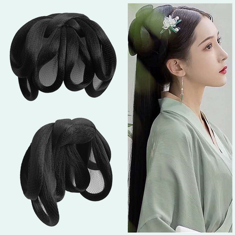 [ Ancient Style] Rig Ancient Costume Hanfu Fake Back Head Ring Full ...