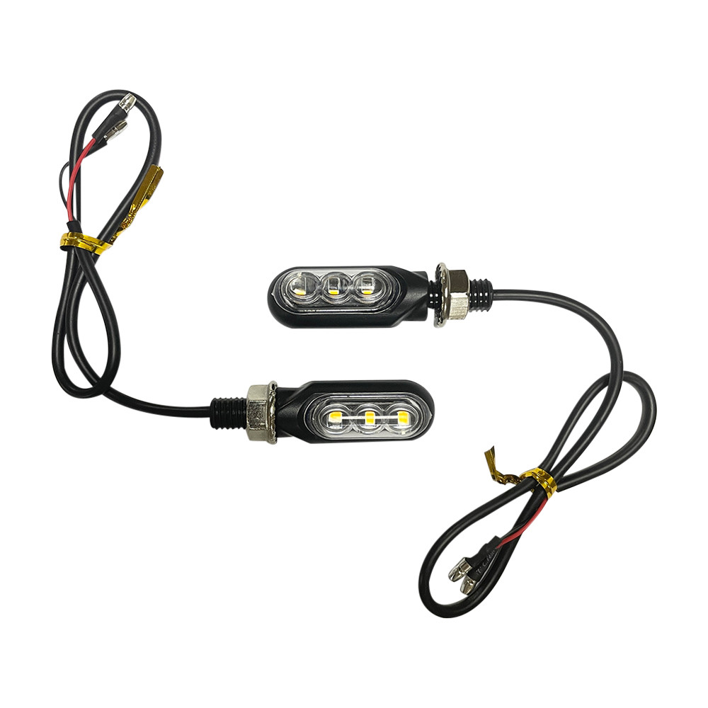 Motorcycle Mini LED Turn Signal Lights Amber Flowing directional Signal ...
