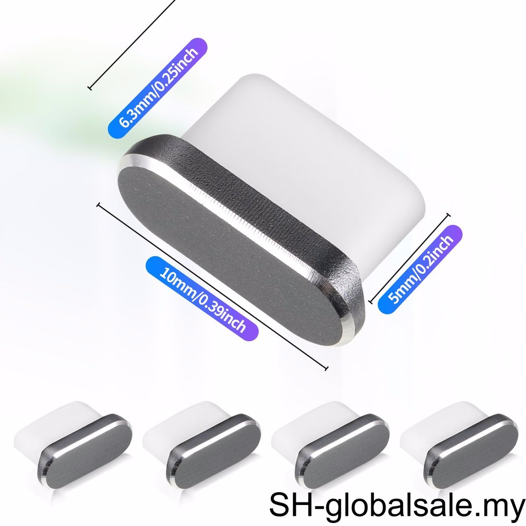 2/3/5 4piece Removable Metal Dust Plug For Charging Port Accurate ...
