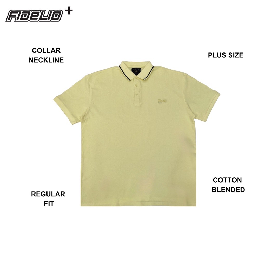 FIDELIO PLUS Lining Collar Polo Shirts - Yellow | Shopee Malaysia