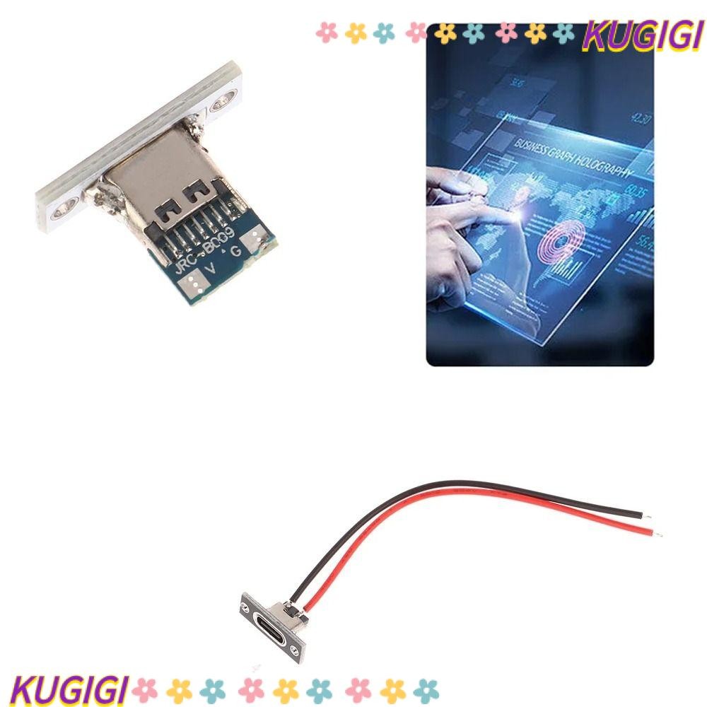 KUGIGI USB Jack, 2P 2Pin Female Connector Jack, Charging Data Port Type ...