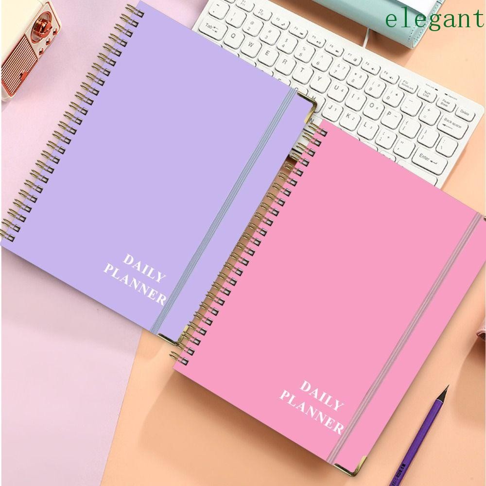ELEGANT Coil Ring Binder Notebook, 12 Months To Do List 2025 Schedule ...