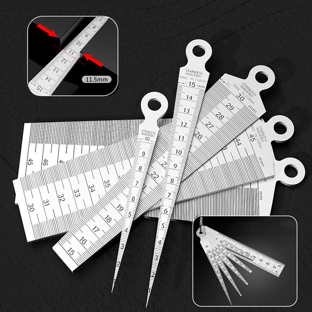 Taper Gauge Feeler Stainless Steel Gap Hole Metric Inch Measuring Tool ...