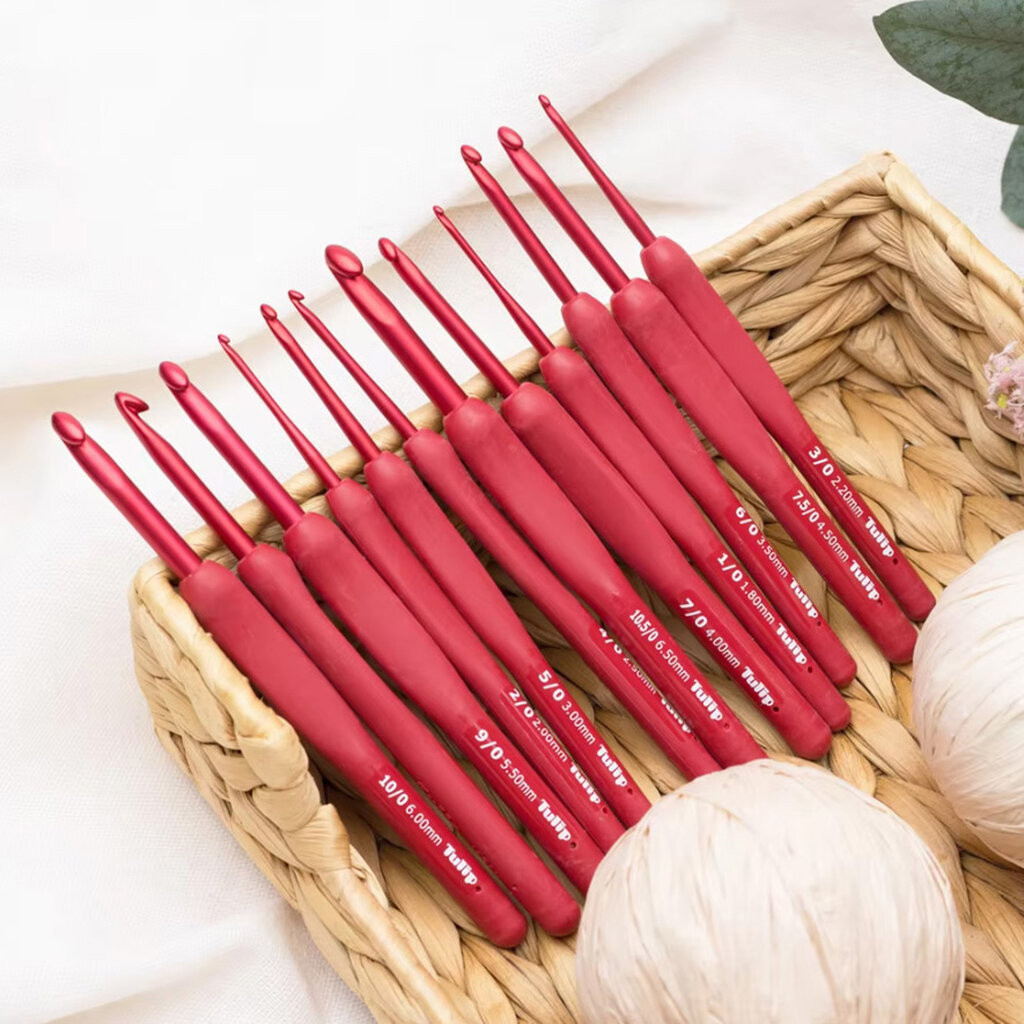 Crochet Needles TULIP Japan Etimo Red Handle Cushion Soft Hand | Shopee ...