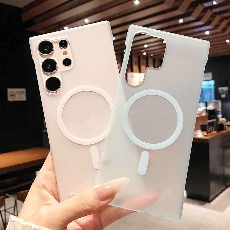 HOCE Ultra Thin Frameless Magnetic Phone Cases For Samsung S25 S22 S23 S24 Ultra Plus S23 S24 FE ...