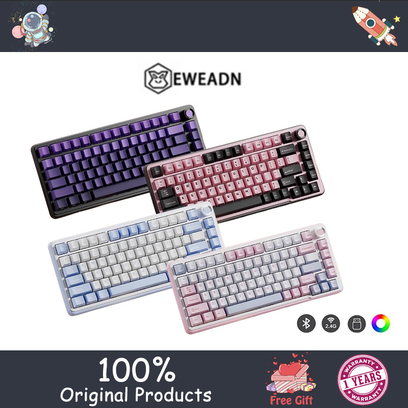 EWEADN GS75 RGB three mode mechanical keyboard | Shopee Malaysia