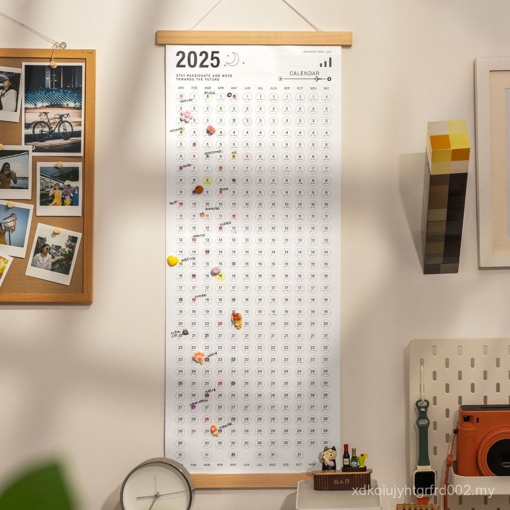 2025 Pelan Kalendar Besar Baharu Kayu Kad Penebuk Tahun Penuh Kalendar ...