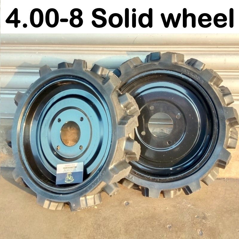 16 inch Solid Tayar + Rim Set Saiz 4.00-8 wheel Tayar tidak perlu isi ...