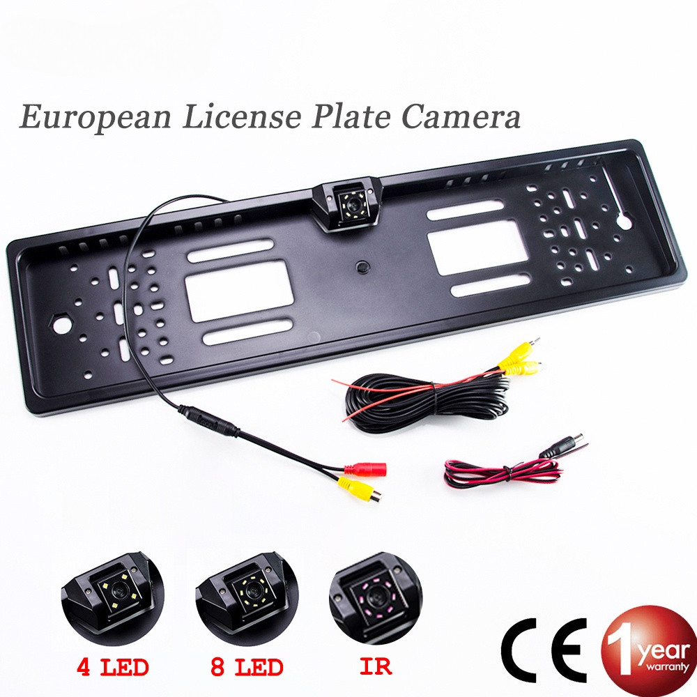Waterproof EU License Plate Rear View Camera Night Vision Reverse ...