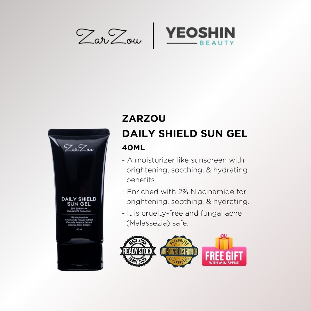 Zarzou Daily Shield Sun Gel 40ml | Shopee Malaysia