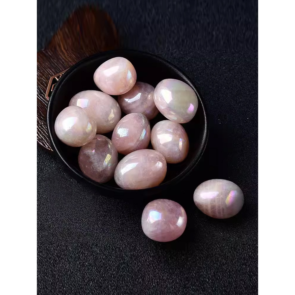 Batu kilat penyaduran kristal merah jambu semula jadi alat letak barang ...