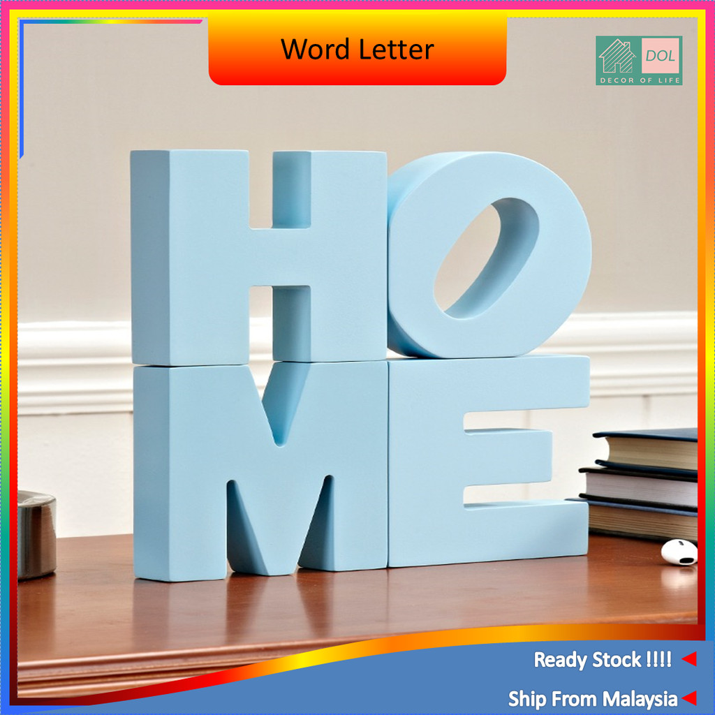 Tulisan Deco PVC Letter Huruf Letter Box Home Party Table Sign Home ...