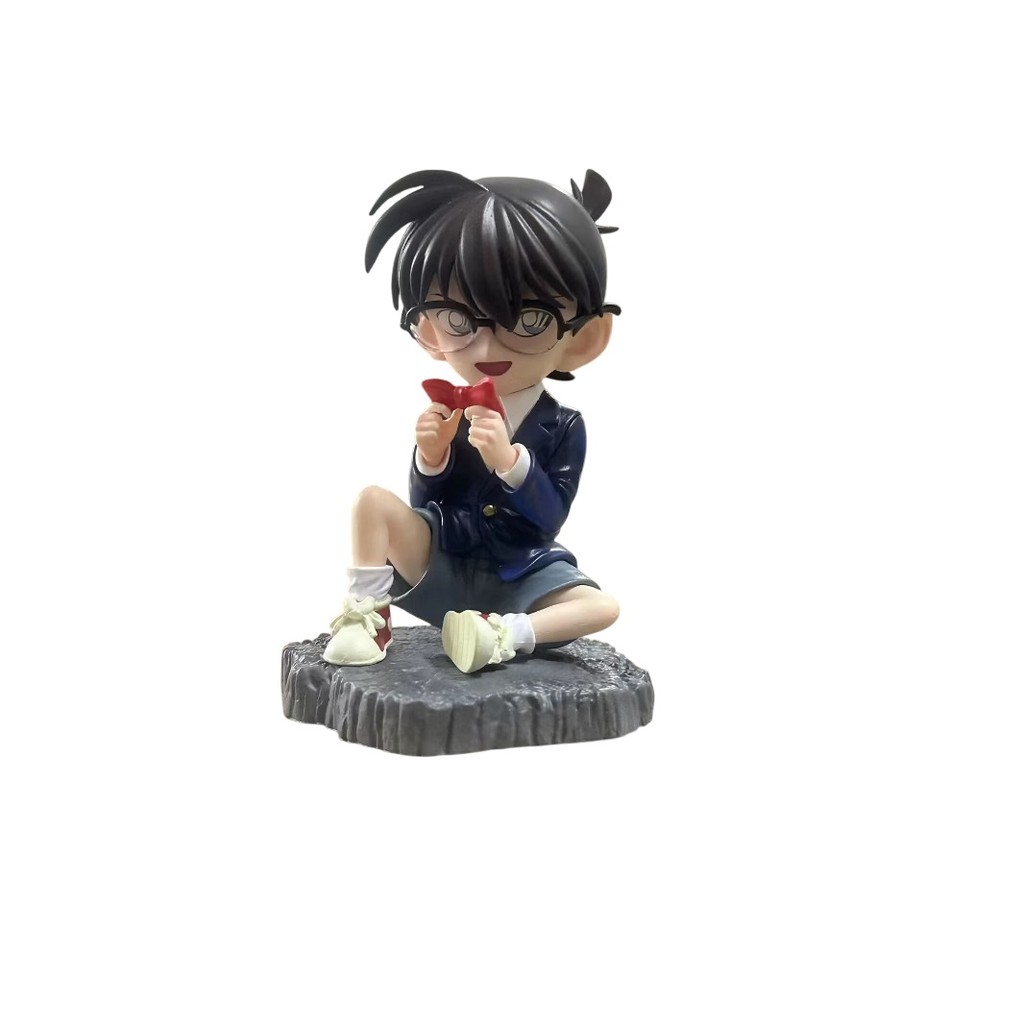 8CM Detective Conan Sitting Pose GK Figure Statue Scene Model Desktop ...