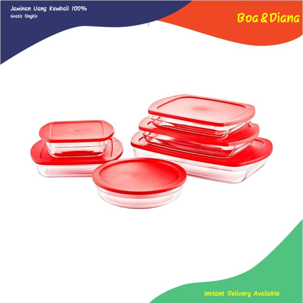 ACE Culinart Glass Serving Container With Lid Food Serving Container ...